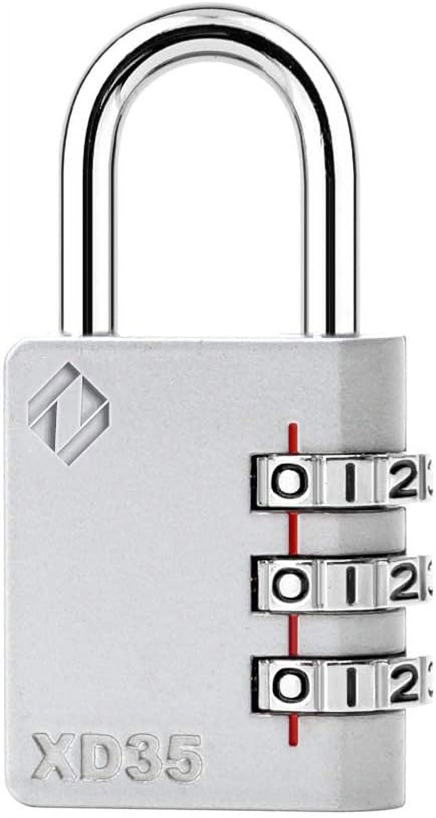 Wellsay XD35 Combination Lock, 3-Digit Padlock for School m Sports ...