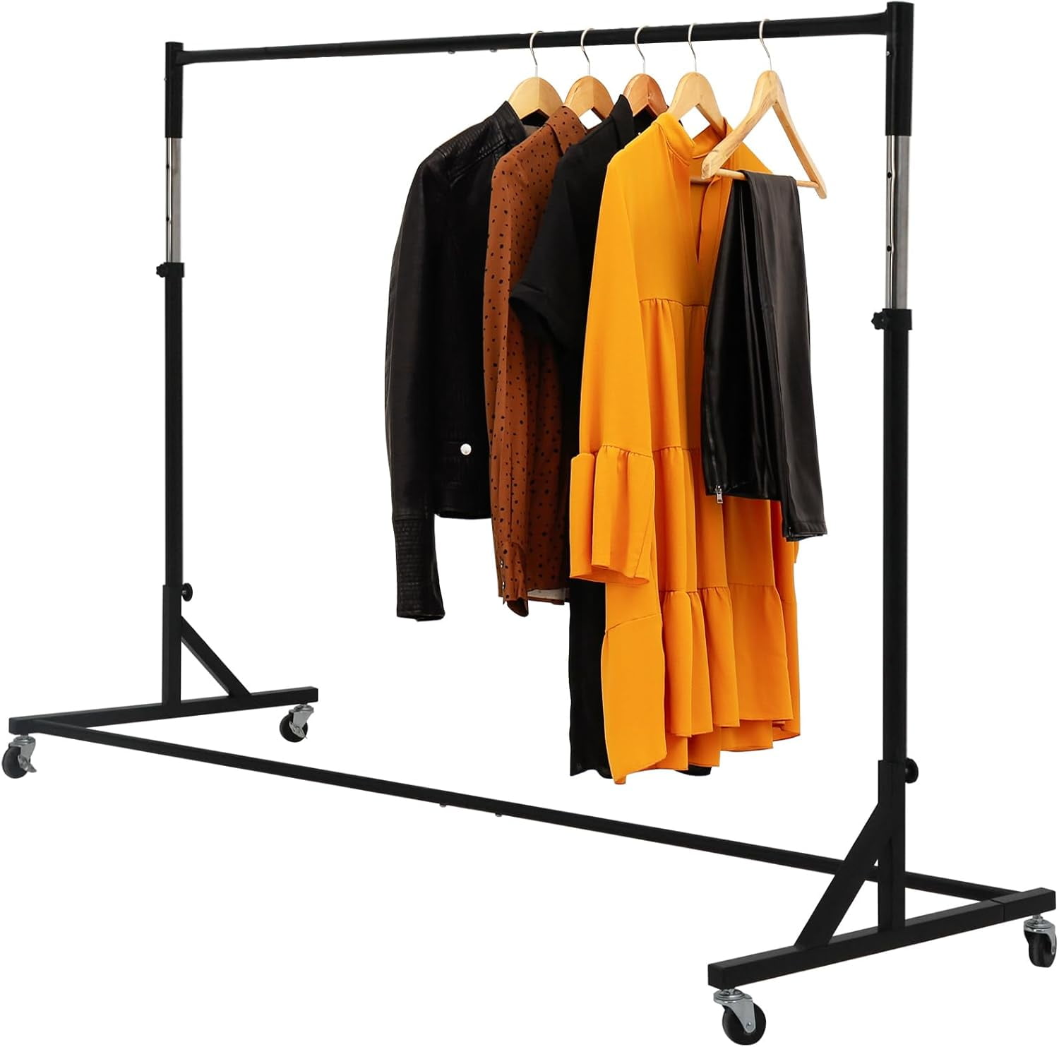 Wellsay Z Rack, Commercial Z Base Garment Rack, Heavy Duty Adjustable ...