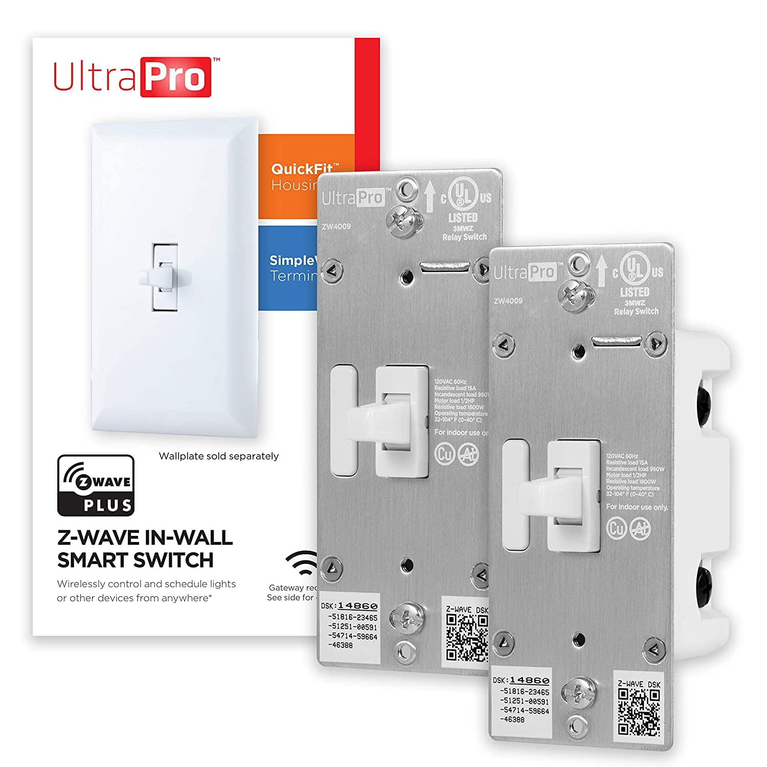 Wellsay Z-Wave Smart Light Switch, Smart Toggle Light Switch, QuickFit ...