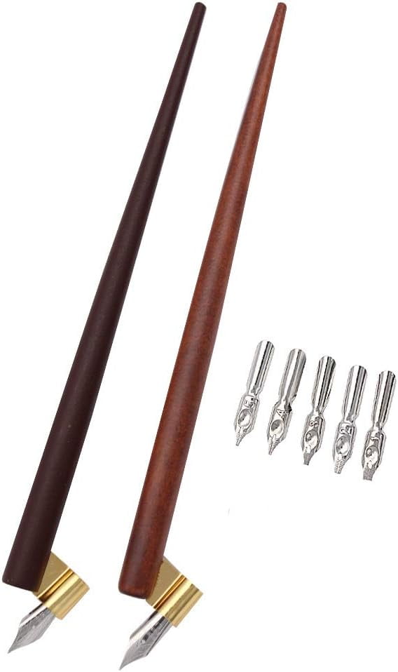 Wellsay fessional Manga Gothic Pen Dip Pen Cgraphy Drawing Pen Kit, 2 ...