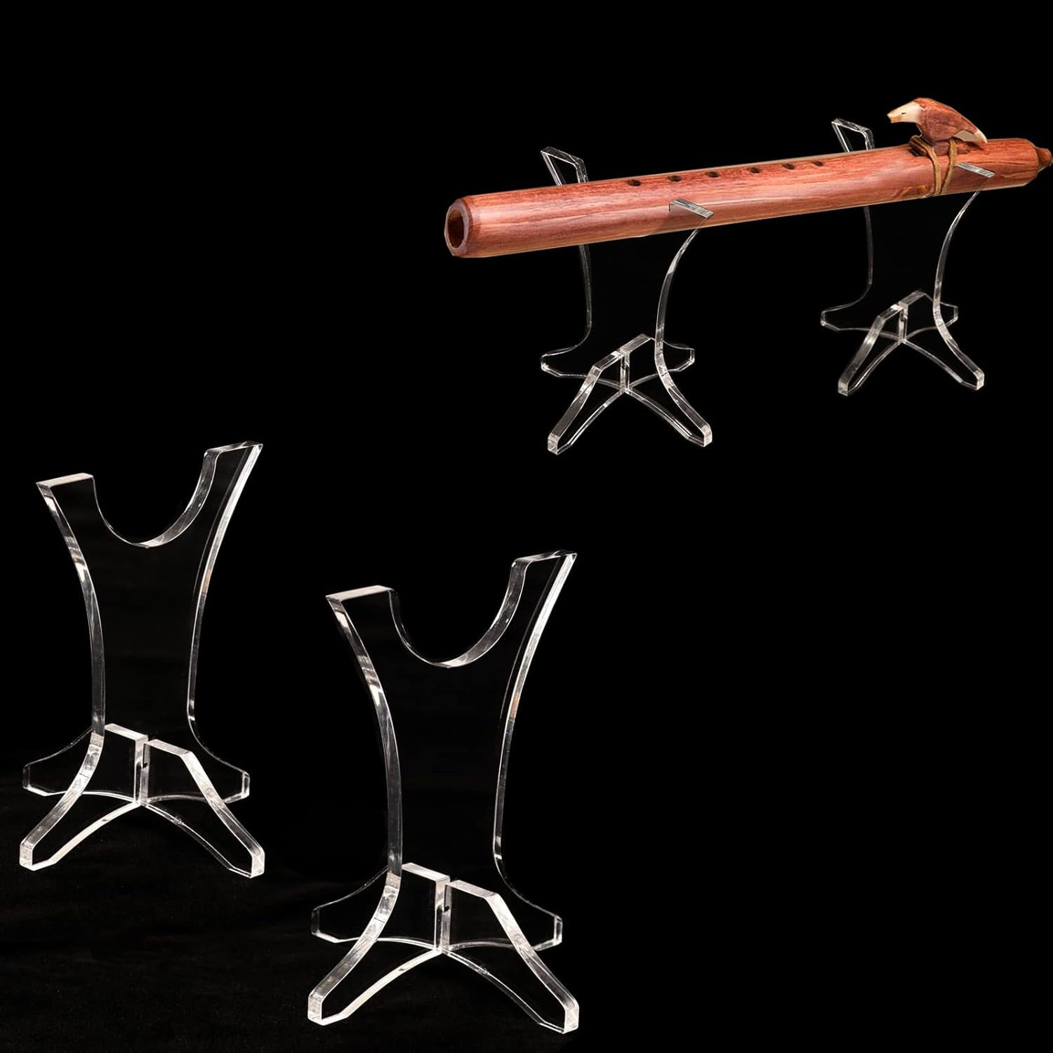 Wellsay flute stand desktop flute display stand acrylic flute stand for ...