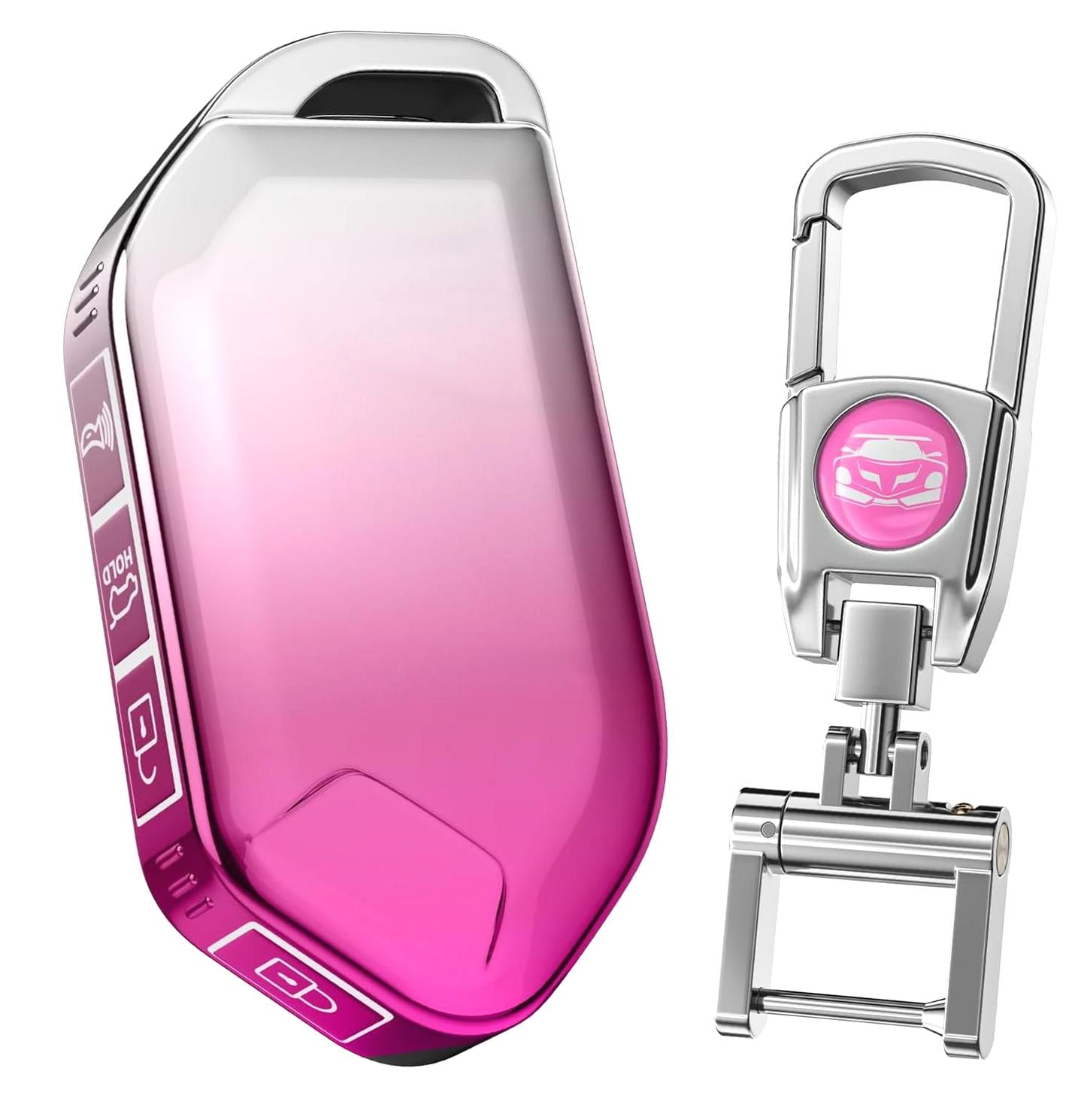 Wellsay for Kia Key Fob Cover with Keychain.No Screws Needed for Installation. with 2023 2024 ...