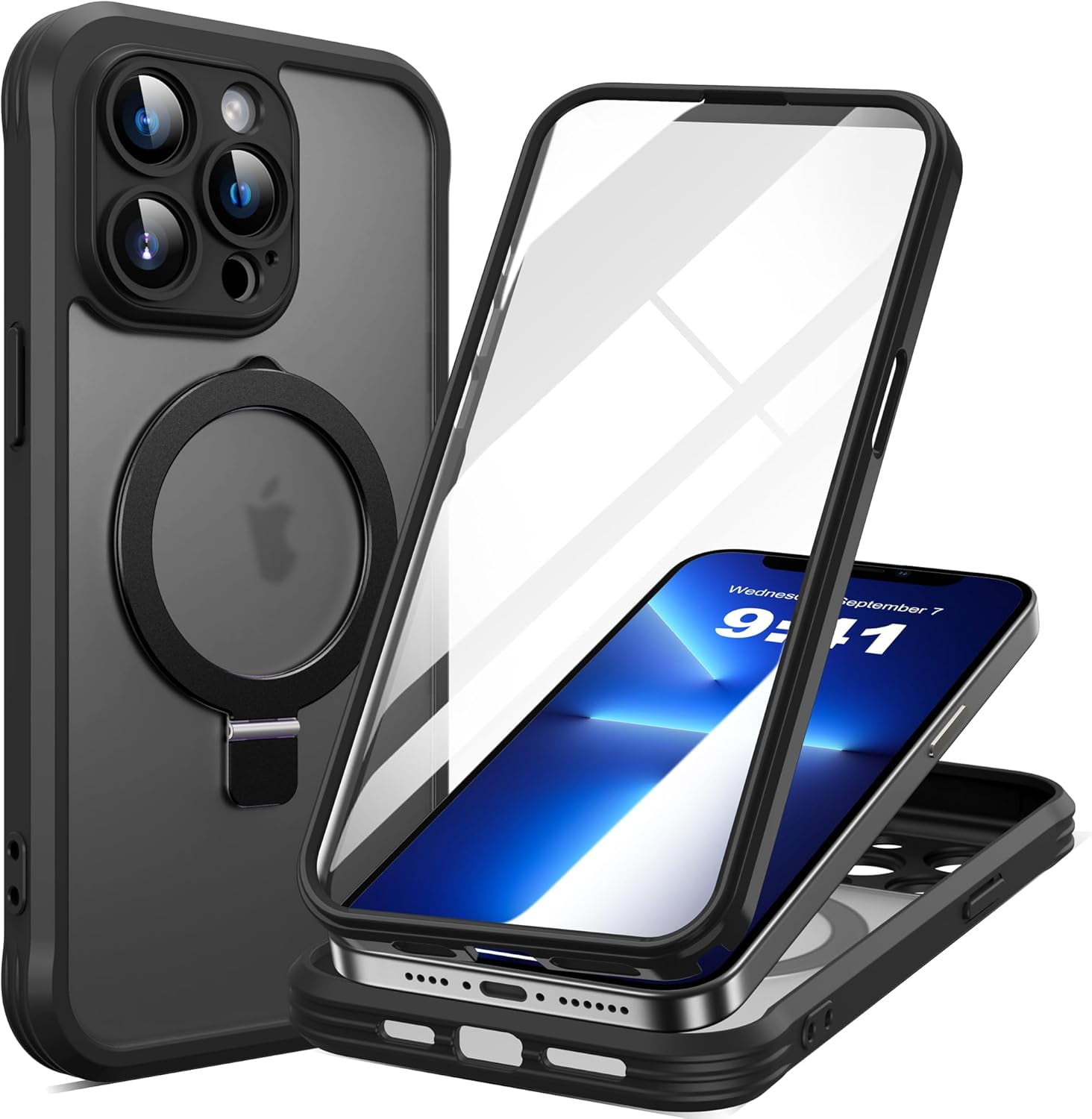 Wellsay for iPhone 13 Max Case with Invisible Magnetic Stand ...