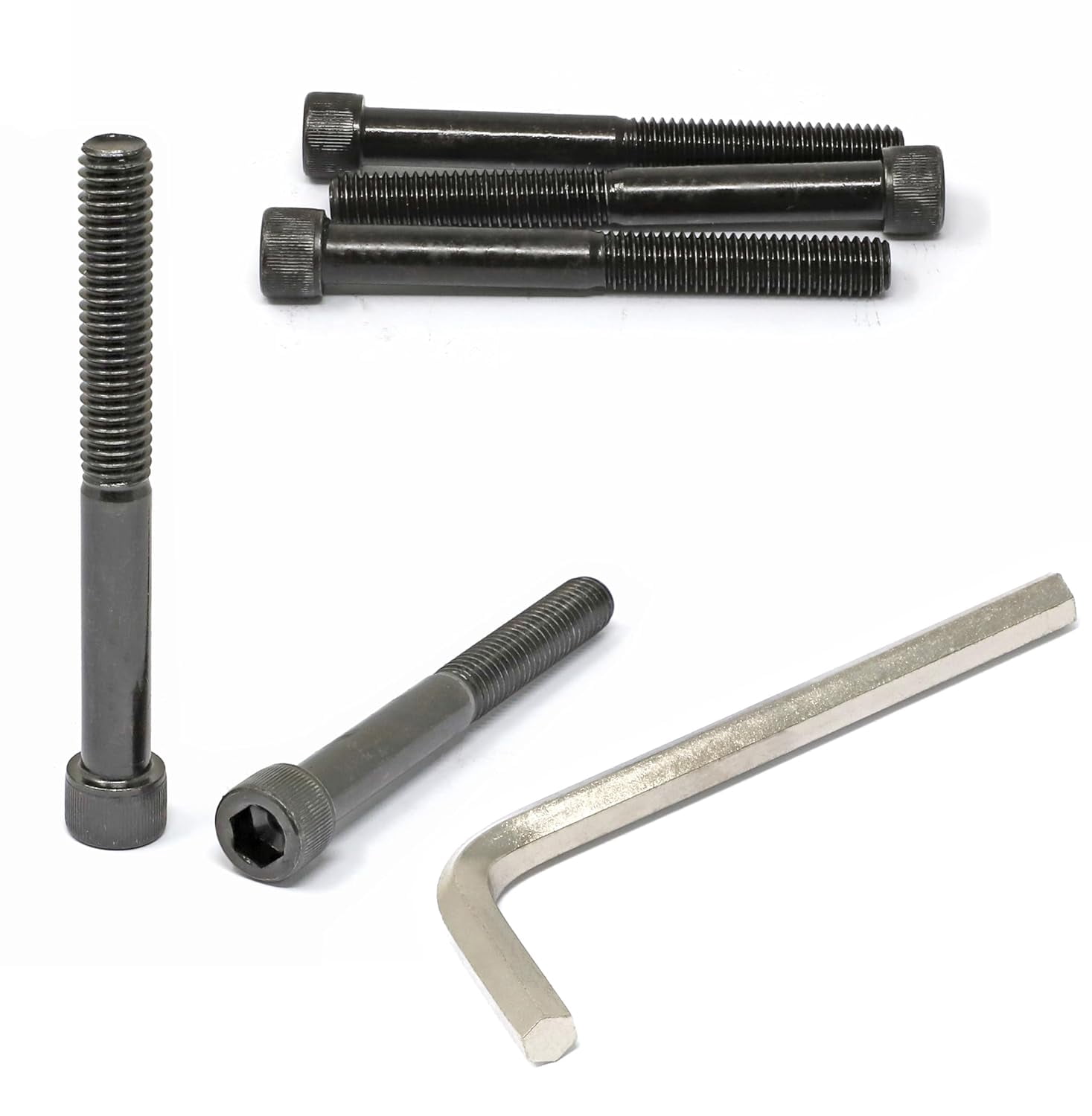 Wellsay iel 5 Pcs 3/8-16 x 3-1/2" Partially Threaded Alloy Steel 12.9 ...