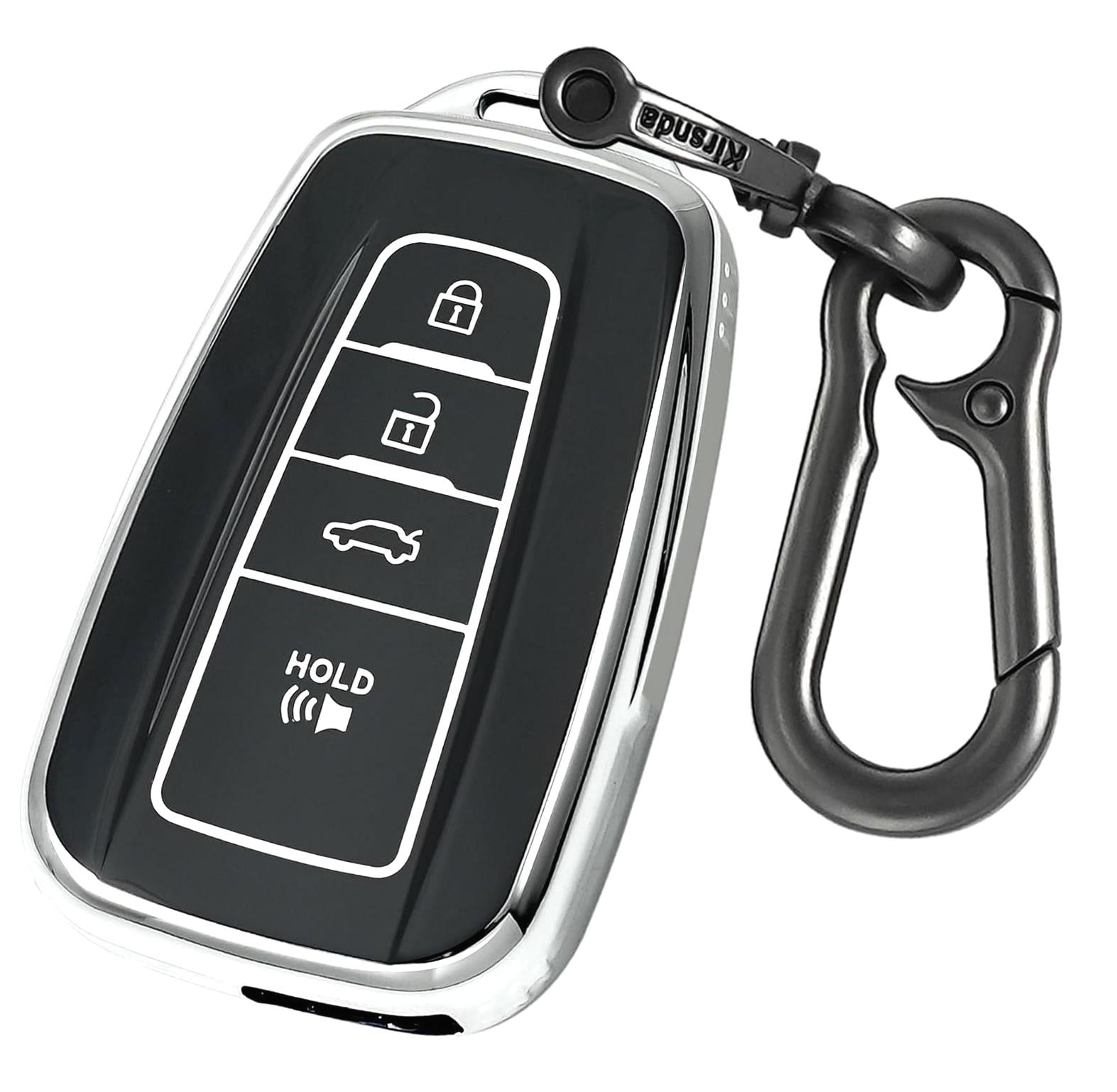 Wellsay key fob protector with metal clasp for Camry RAV4 Highlander C ...