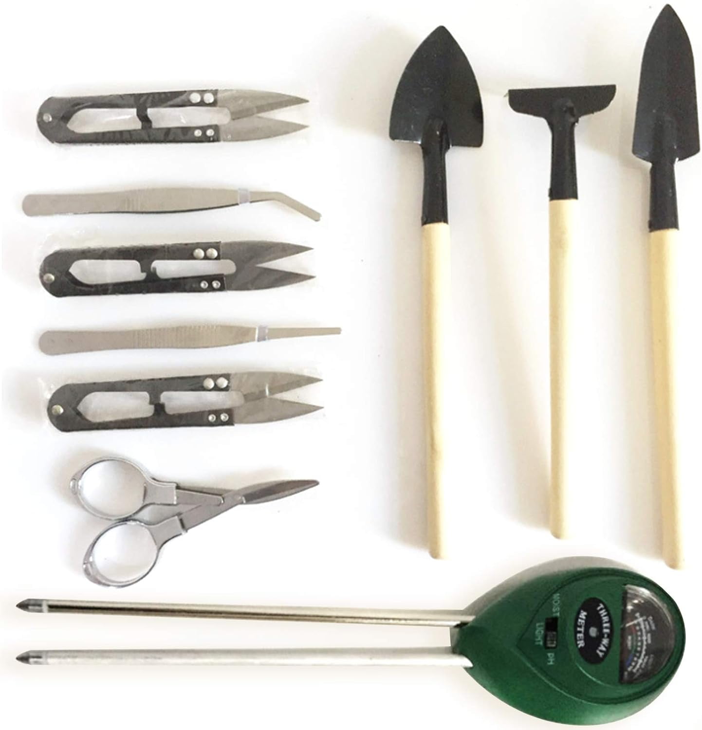 Wellsay sea 10 Pcs Bonsai Tool Set, Mini Garden Hand Transplanting ...