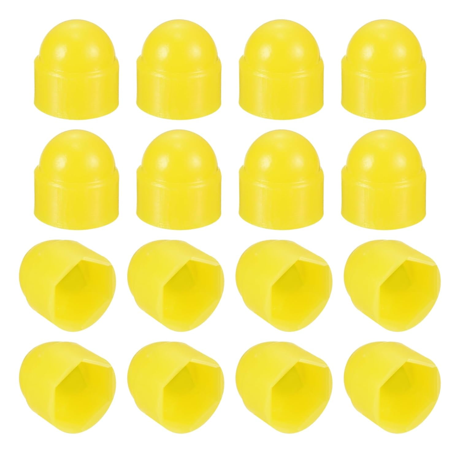 Wellsay ul 150pcs Hex Nut Cover, M4 Yellow Plastic Dome Nut tection Cap ...