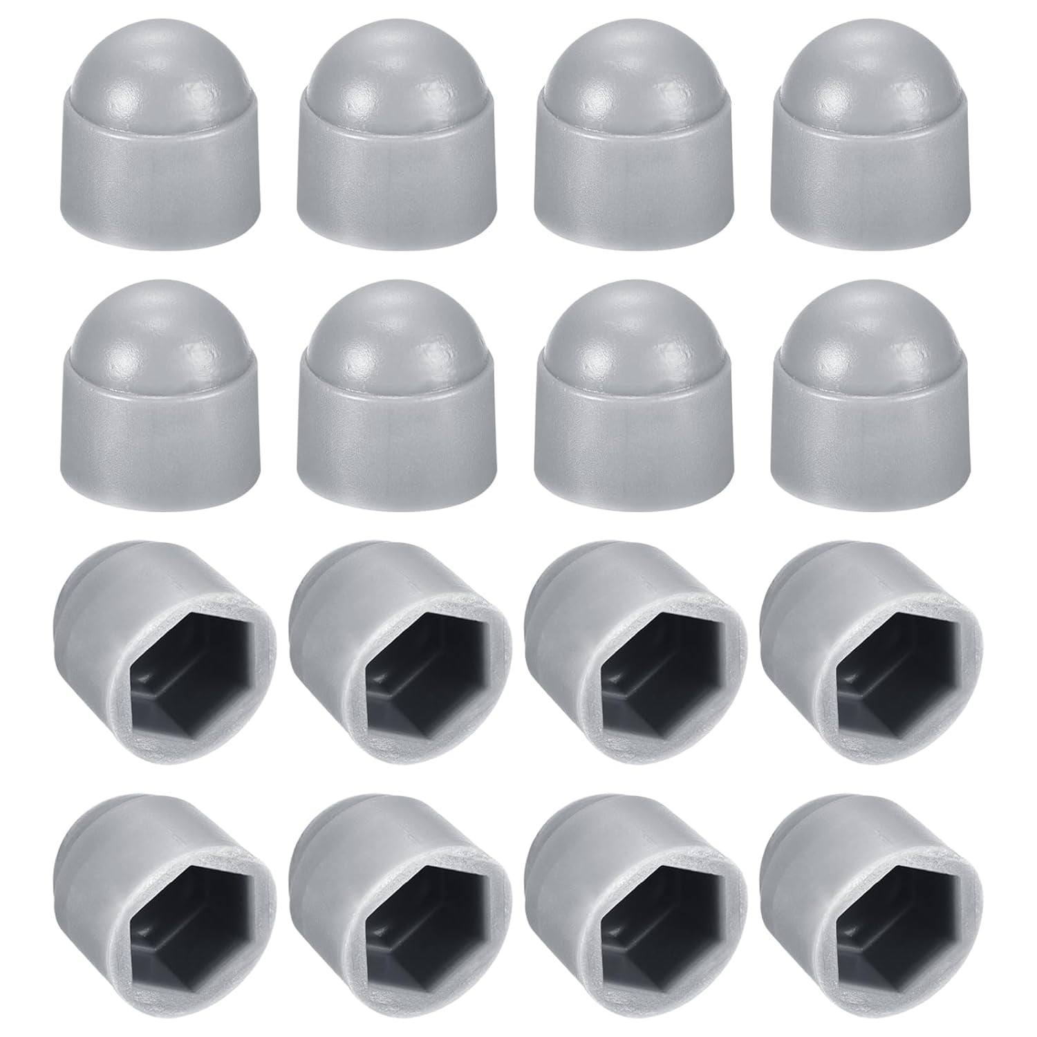 Wellsay ul 150pcs Hex Nut Cover, M6 Grey Plastic Dome Nut tection Cap ...