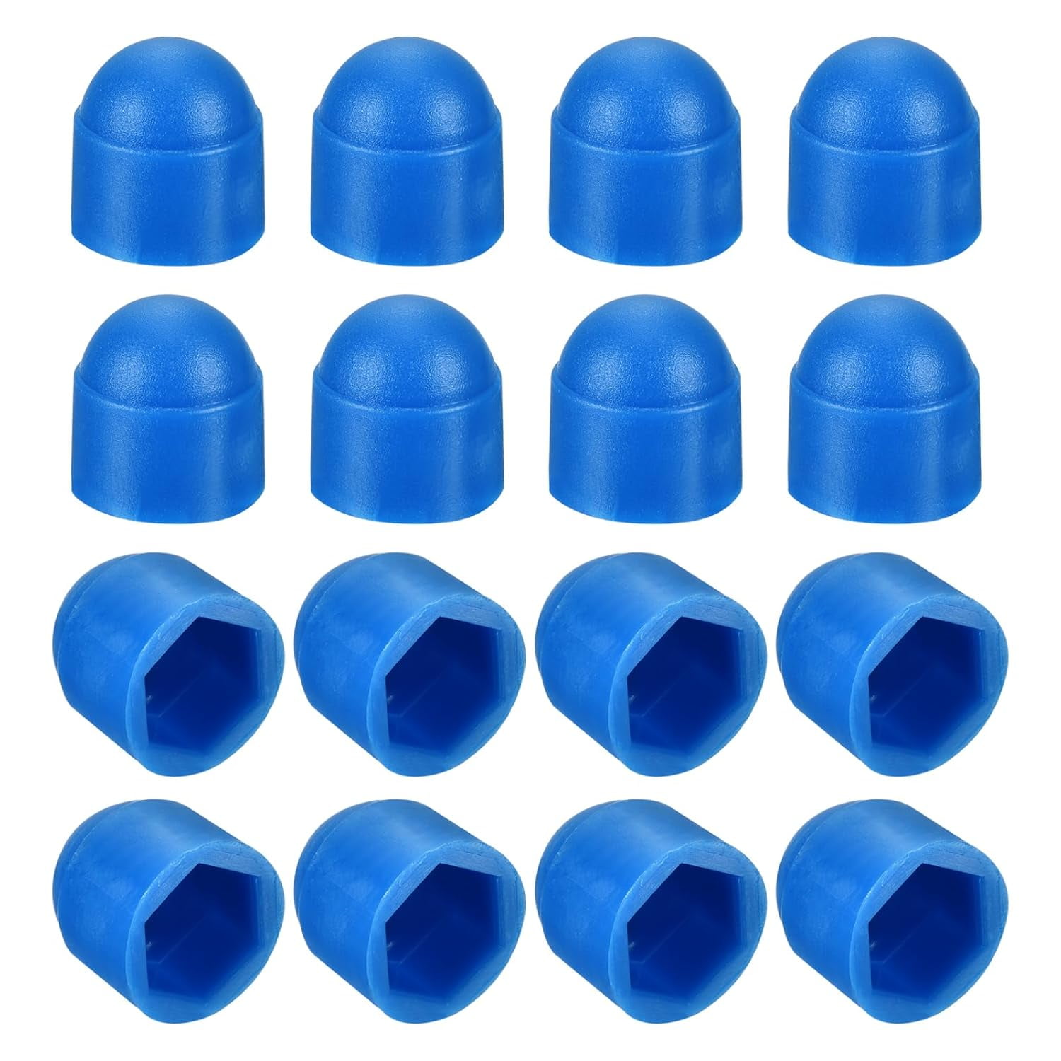 Wellsay ul 50pcs Hex Nut Cover, M6 Blue Plastic Dome Nut tection Cap ...