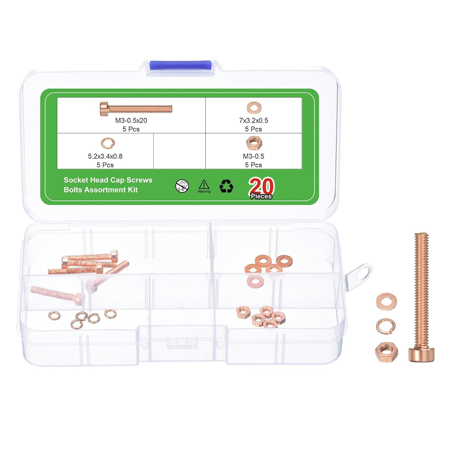 Wellsay ul Hex Socket Bolts Kits (M3), Red Cor Cup-Shaped Head Cap Hex ...