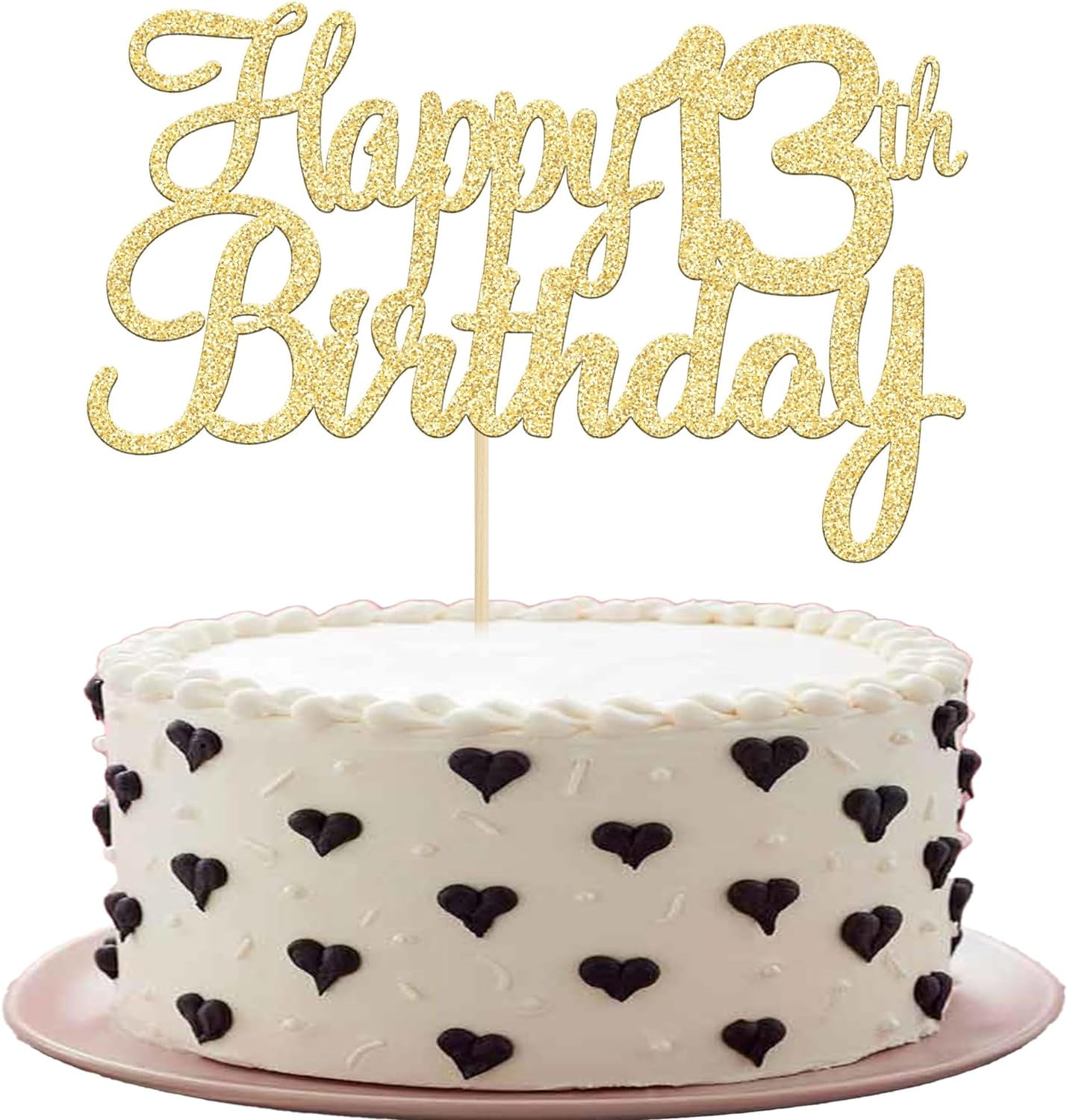 Wellsay use 1 Pack Happy 13th Birthday Cake Tor Glitter Happy Birthday Cake Tor Happy 13 ...