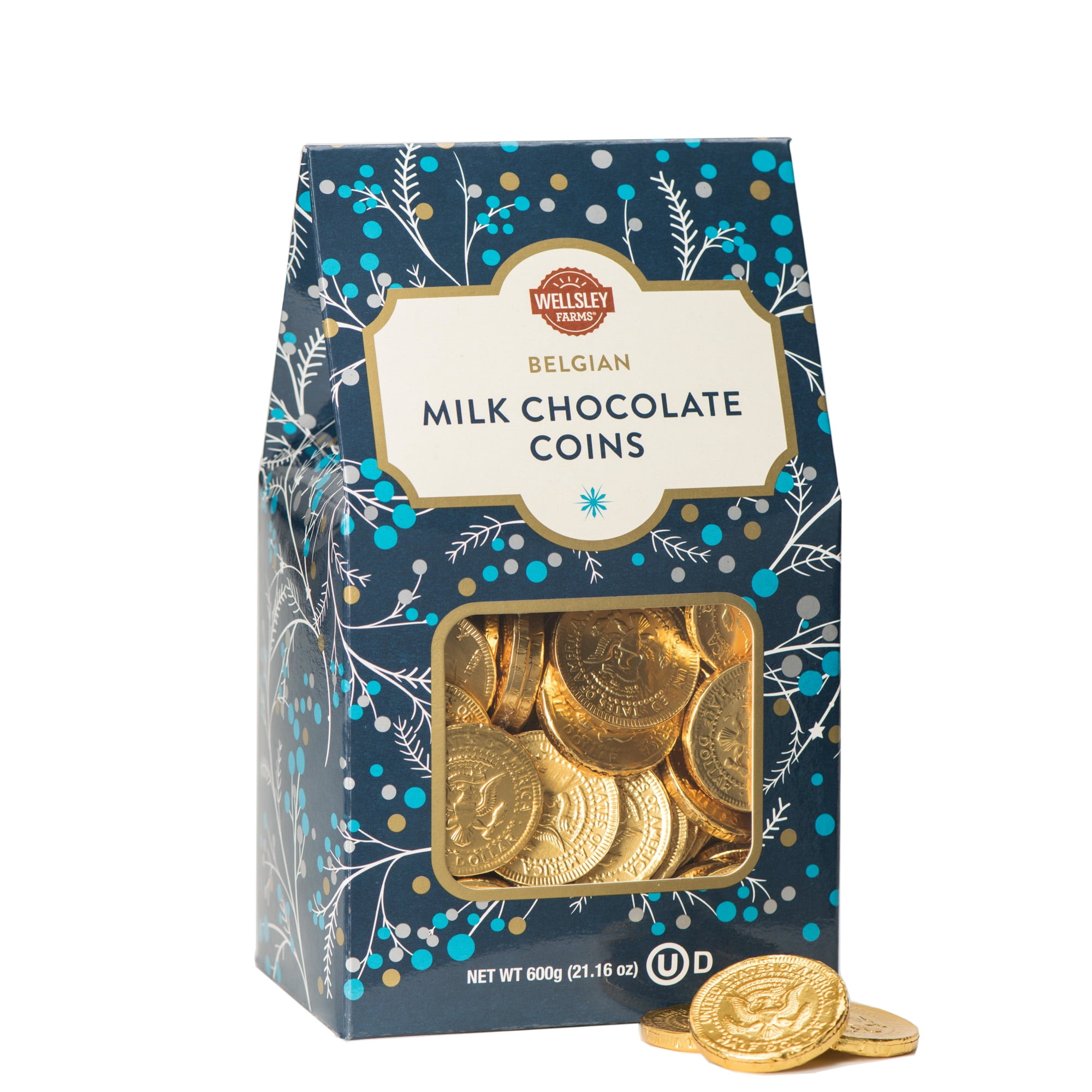 Wellsley Farms Belgian Milk Chocolate Coins, Gold Foil Wrapped, 24.7 oz ...