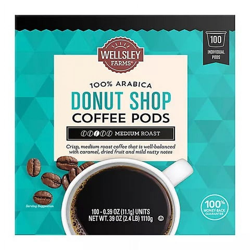 Wellsley Farms Donut Shop Coffee Pods, 100 count,2.4lb - Walmart.com