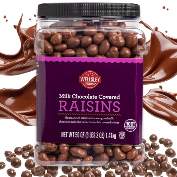 Wellsley Farms Milk Chocolate BCF26 Covered Raisins, 3 lbs 2 oz ...