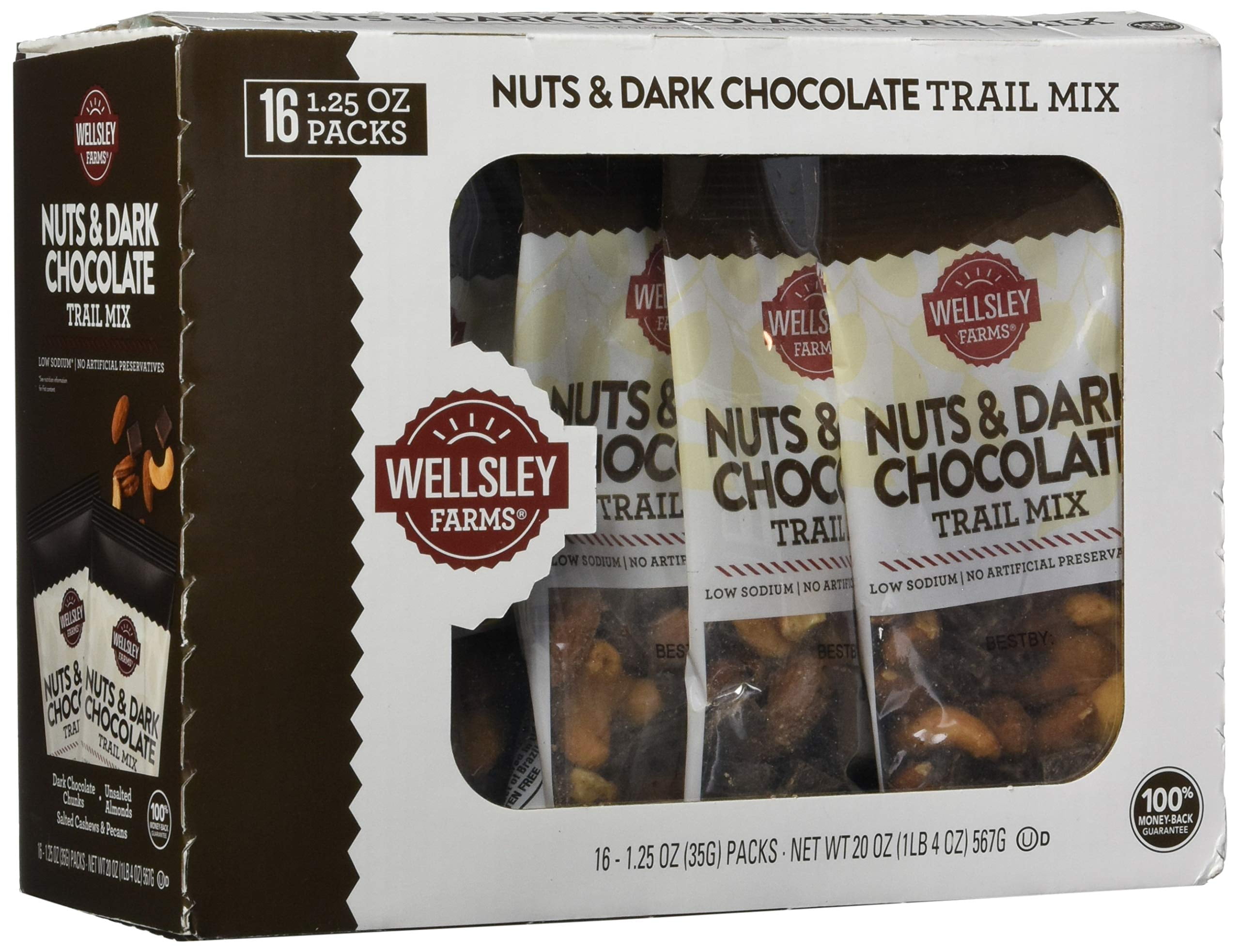 Wellsley Farms Nut & BCF26 Dark Chocolate Trail Mix 16Count 1.25 Oz Net ...
