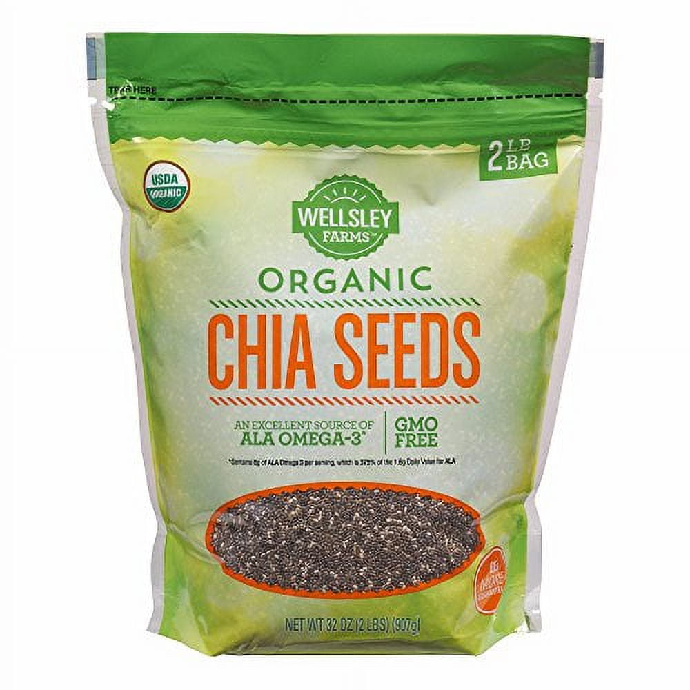 Wellsley Farms Organic Chia Seeds, 2 lbs. (pack of 2) - Walmart.com