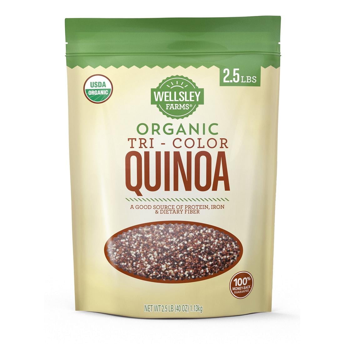 Wellsley Farms 100 USDA Organic Tri Color Quinoa 2 5 Pounds - Walmart.com