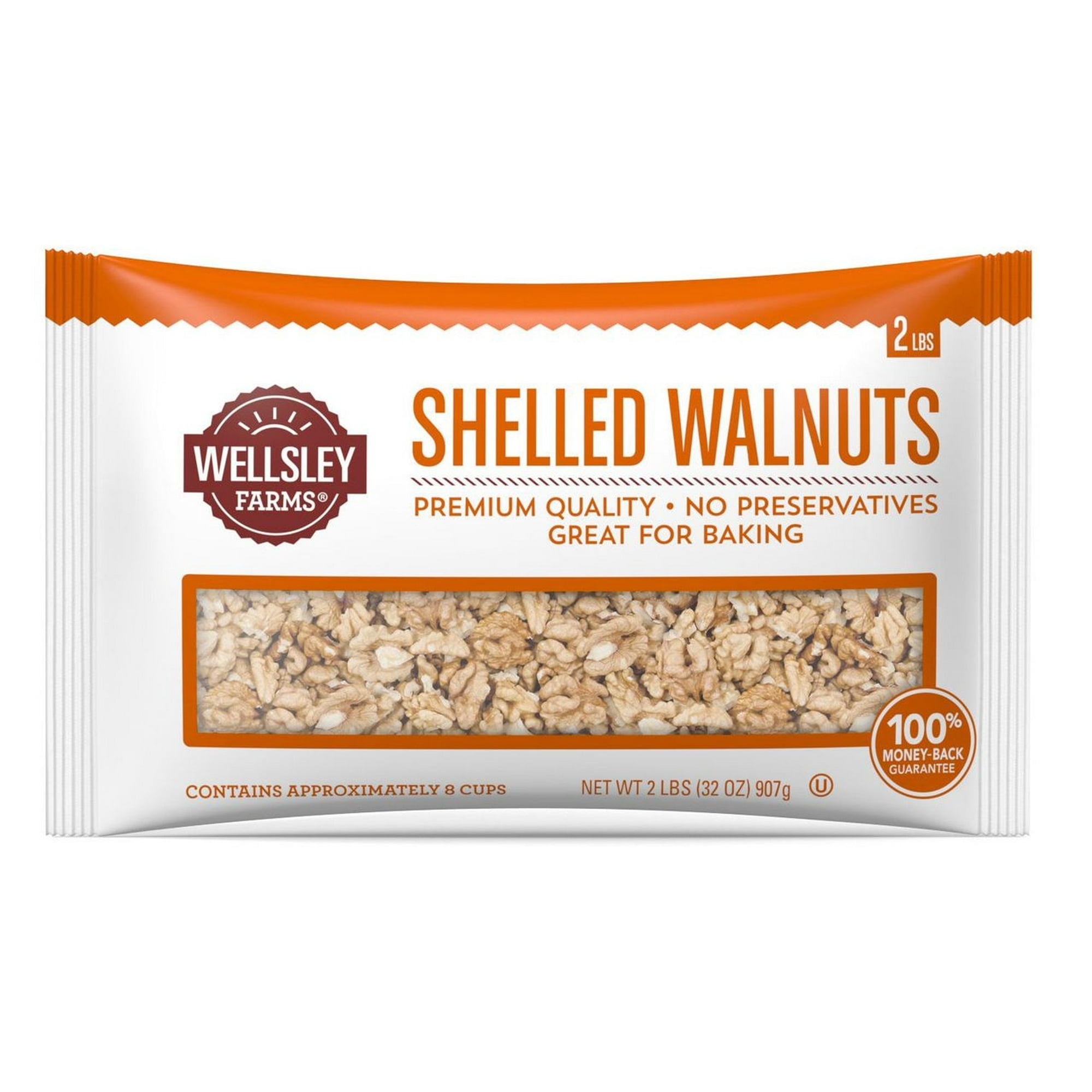 Wellsley Farms Shelled Walnuts, 32 oz (Pack of 2) - Walmart.com