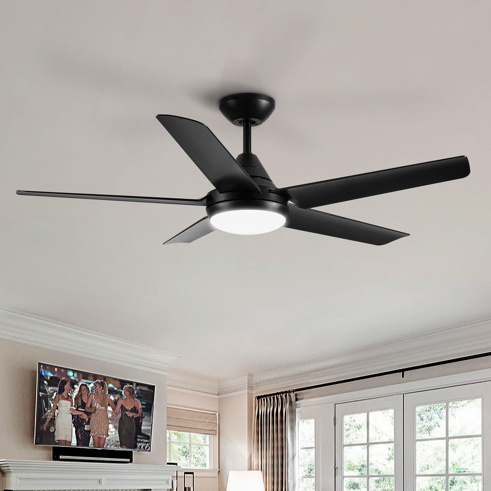 Wellspeed 48 in. Ceiling Fan with Dimmable Light Kit and Remote Control ...