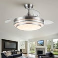 Wellspeed Retractable Ceiling Fans with Lights and Remote, 42 Inch ...