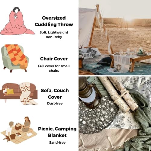 Wellstil Nerthus | Turkish Cotton Blanket • King Size Vintage Throw ...
