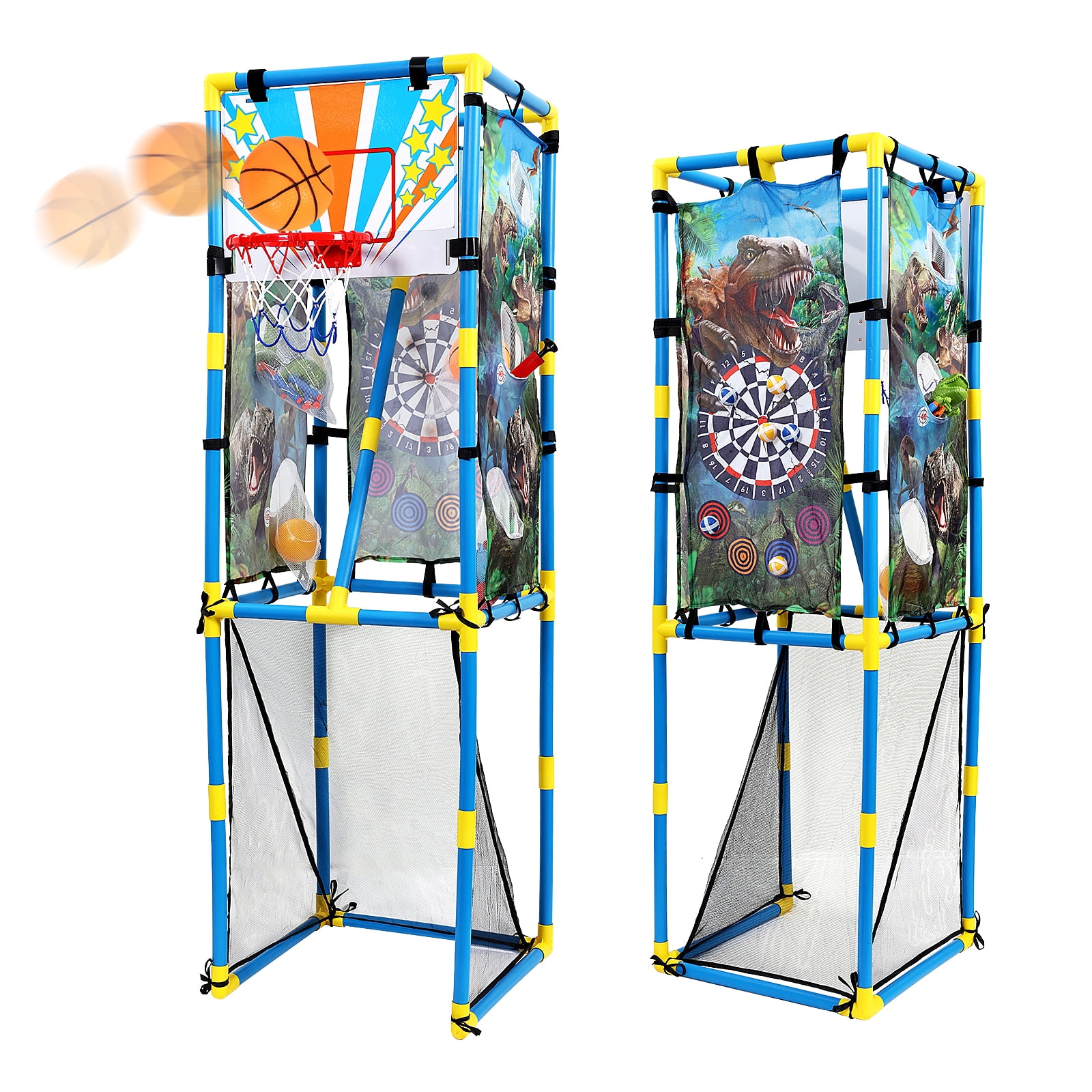 Welltop 7-in-1 Portable Indoor/Outdoor Multi-Sport Game Set, Dinosaur ...