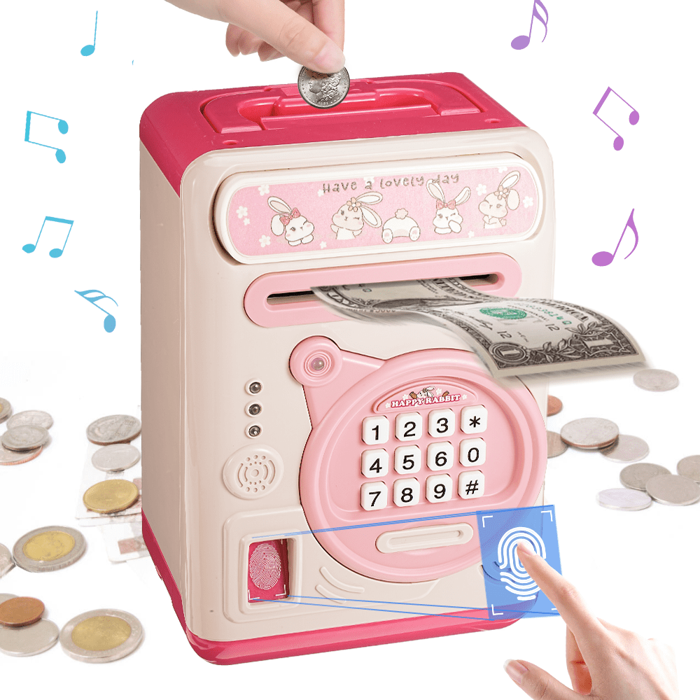Welltop Electronic Piggy Bank, with Music Mini ATM Password Money Bank ...