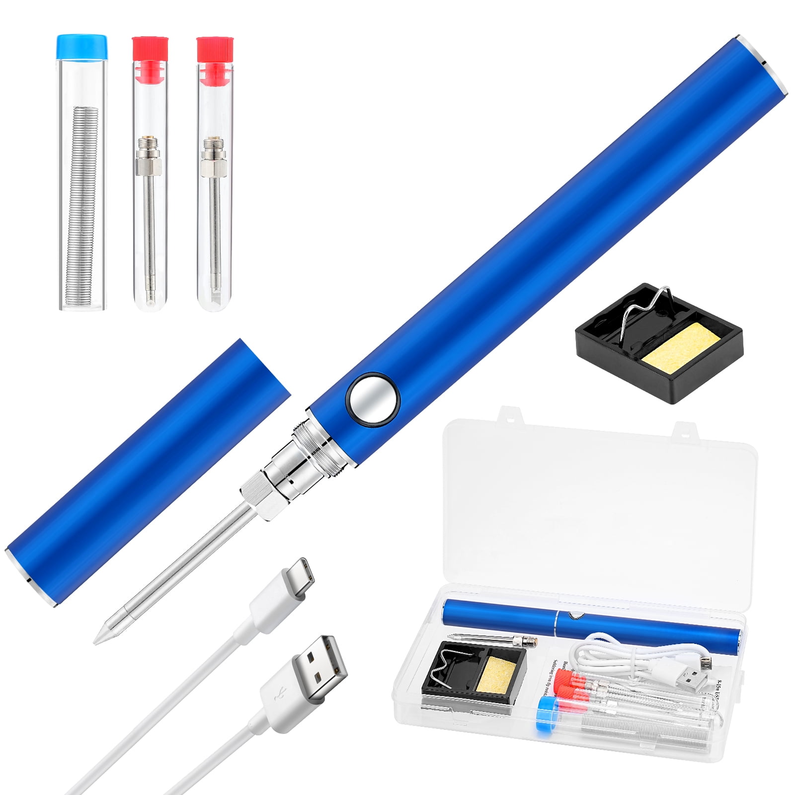Welltop Wireless Soldering Iron Kit, Portable Rechargeable Solder Kit w ...