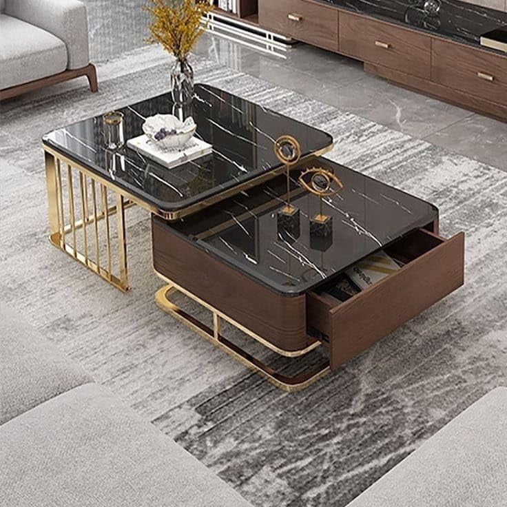 Welltrade Shoppee Iron Frame Handmade Square 20x20 Coffee Table Set of ...