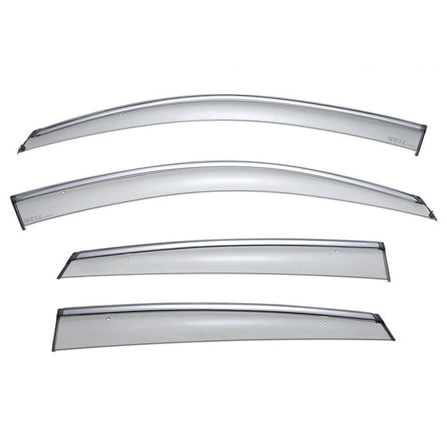 Wellvisors Side Window Visors Deflectors Rain Guards With Chrome Trim ...