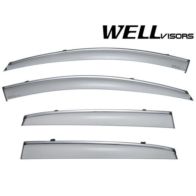 Wellvisors Side Window Visors Deflectors Rain Guards With Chrome Trim ...