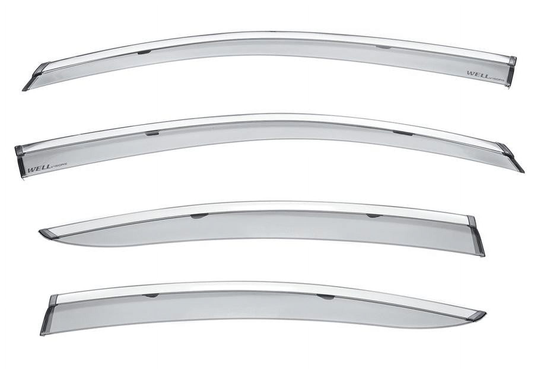 WellVisors Window Visors Deflectors Rain Guards Chrome Trim 2015-2019 ...