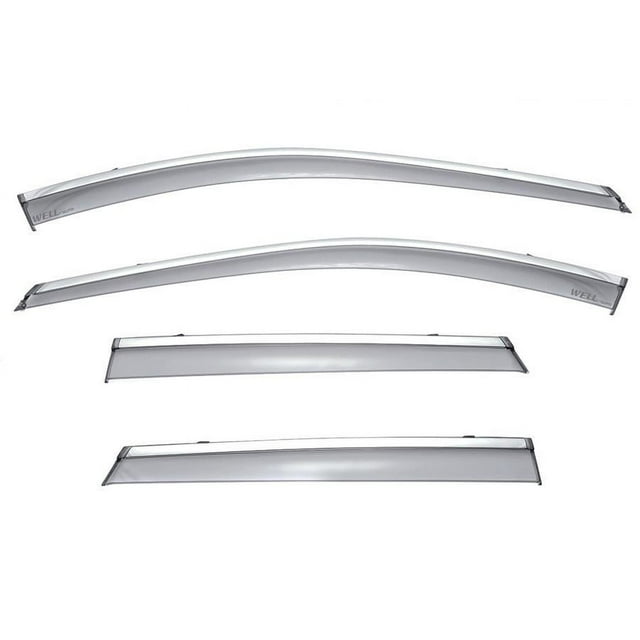 Wellvisors Side Window Visors Deflectors Rain Guards With Chrome Trim ...