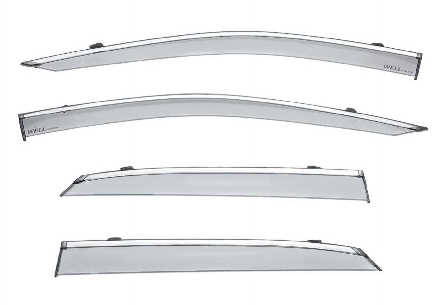 Wellvisors Side Window Visors Deflectors Rain Guards With Chrome Trim ...