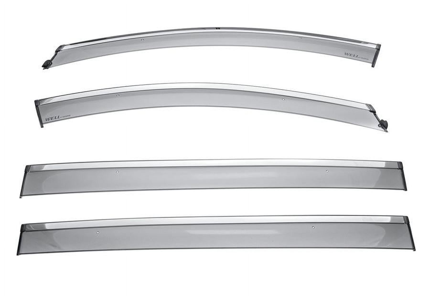 Wellvisors Side Window Visors Wind Deflectors Rain Guard With Chrome ...