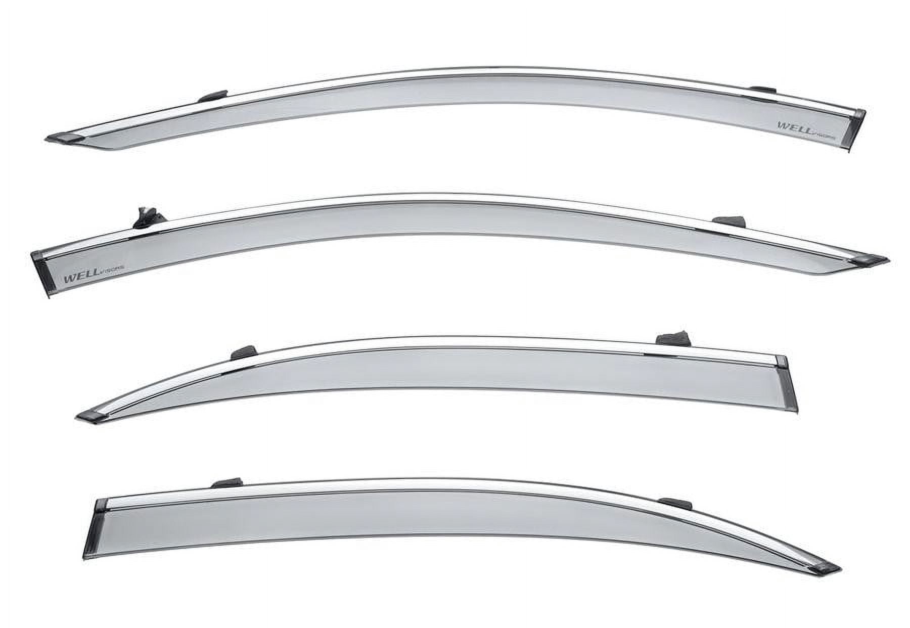Wellvisors Side Window Visors Wind Deflectors Rain Guard With Chrome ...