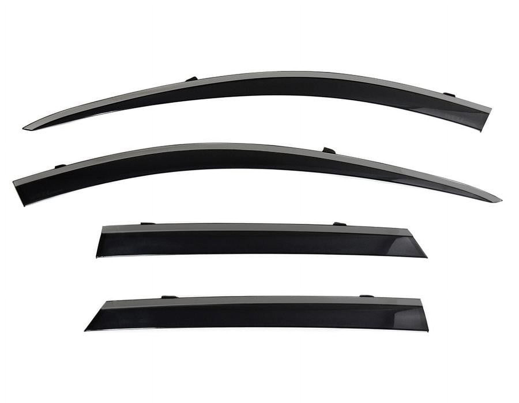 Wellvisors Side Window Visors Wind Deflectors Rain Guard With Black ...