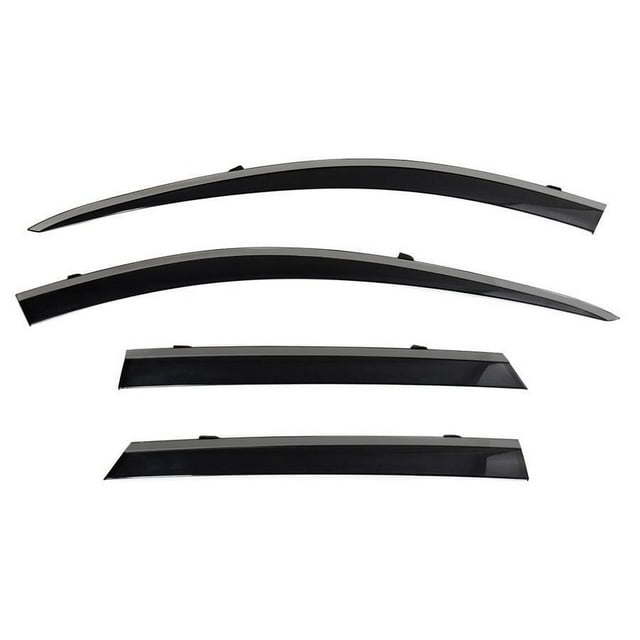 Wellvisors Side Window Visors Wind Deflectors Rain Guard With Black ...