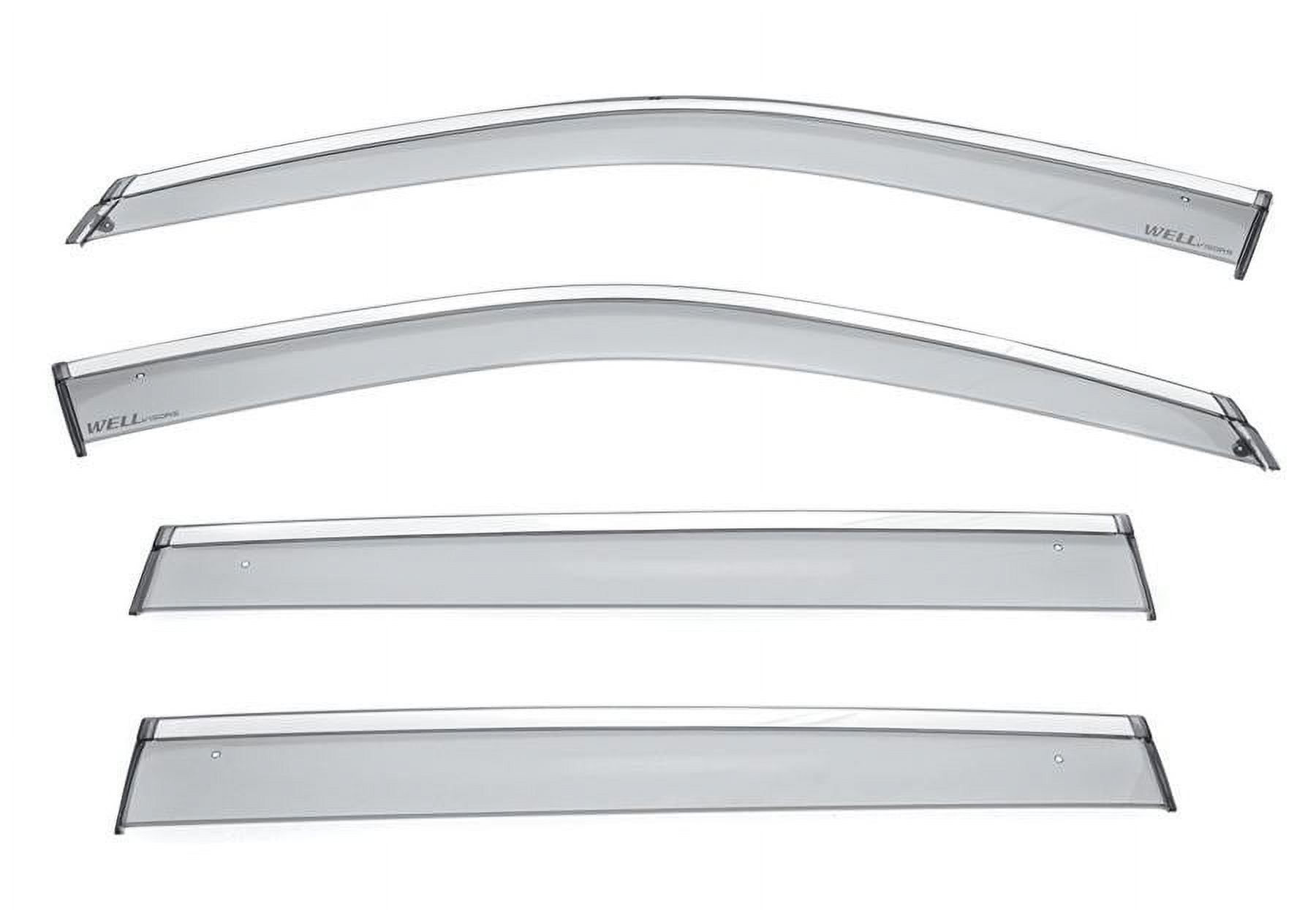 Wellvisors Side Window Visors Wind Deflectors Rain Guard With Chrome ...