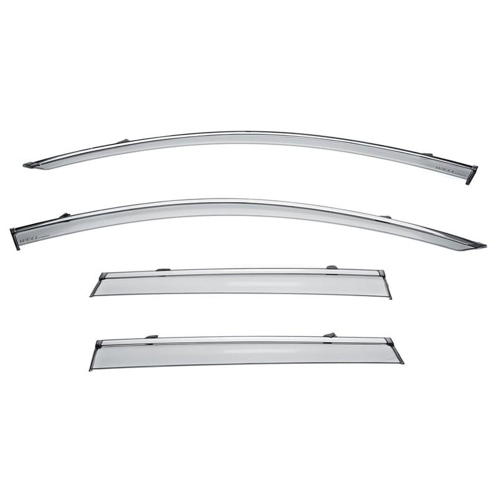 Wellvisors Side Window Visors Wind Deflectors Rain Guard With Chrome ...