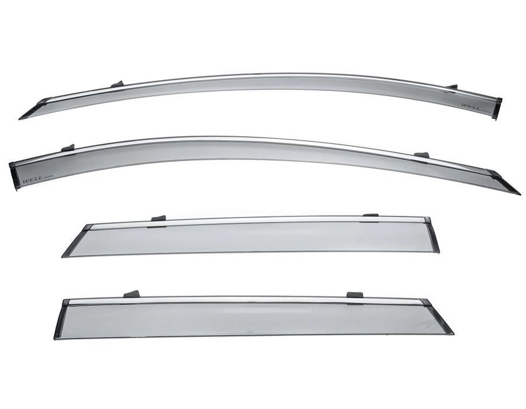 Wellvisors Side Window Visors Wind Deflectors Rain Guard With Chrome ...