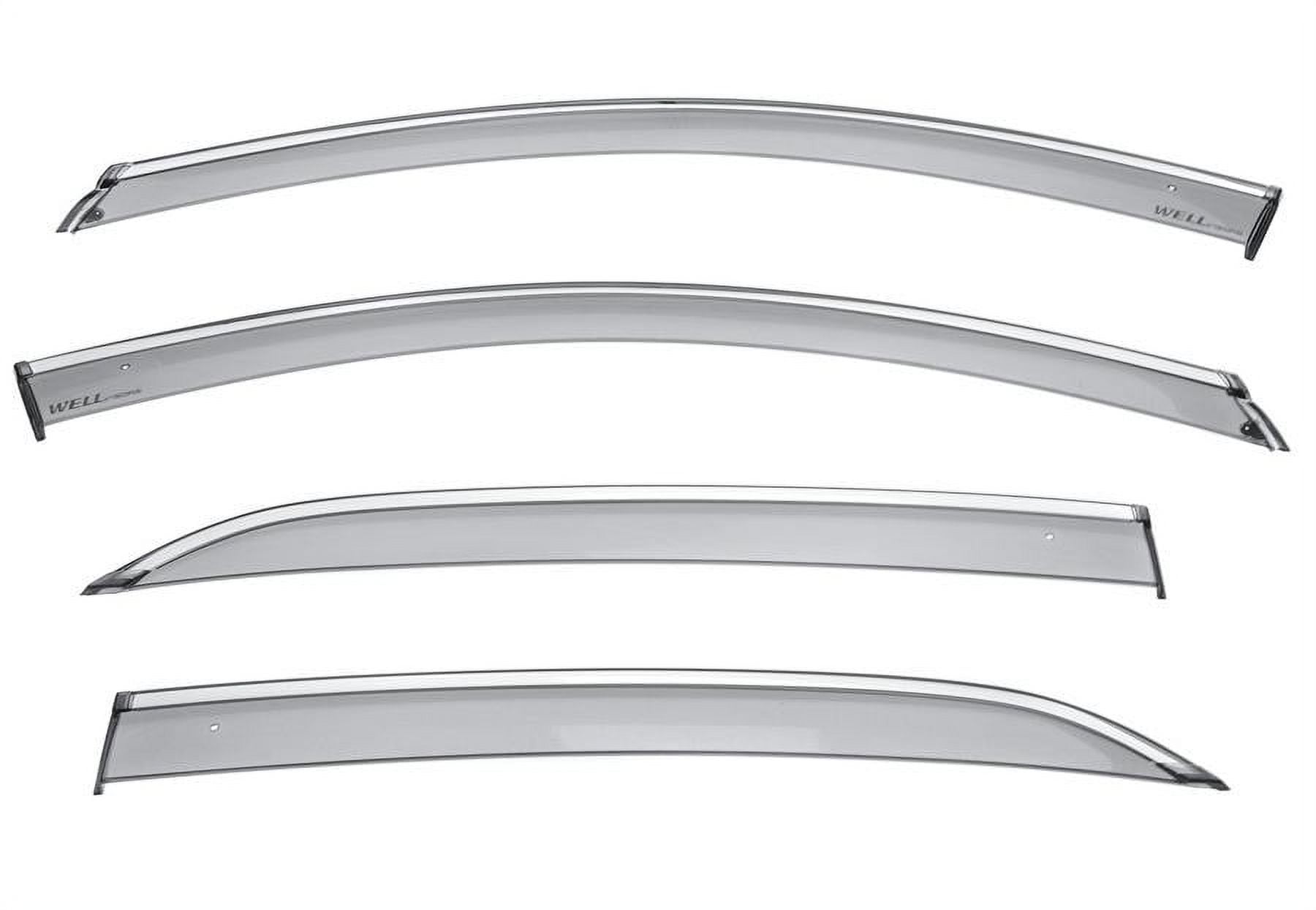Wellvisors Side Window Visors Wind Deflectors Rain Guard With Chrome ...