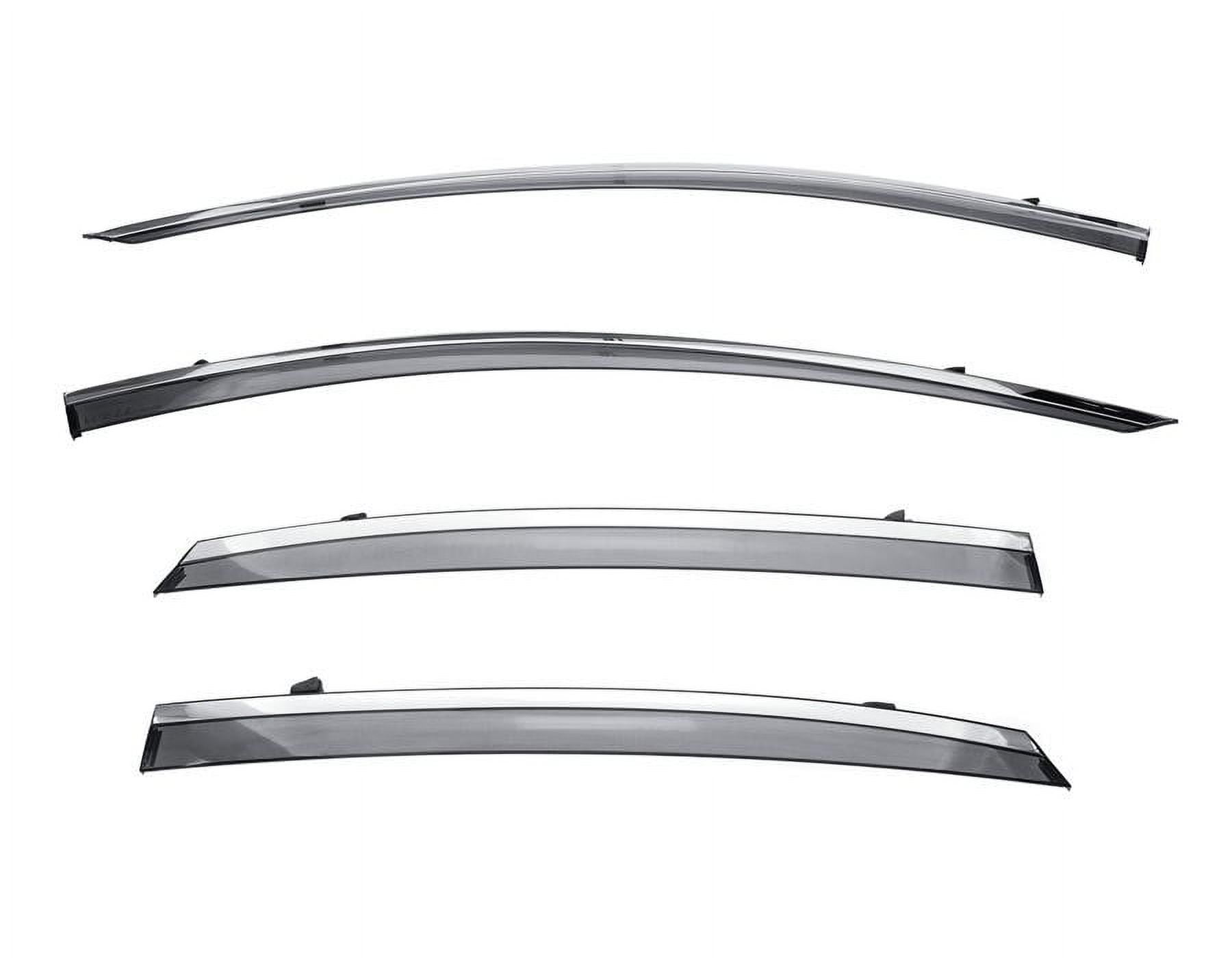 Wellvisors Side Window Visors Wind Deflectors Rain Guard With Chrome ...