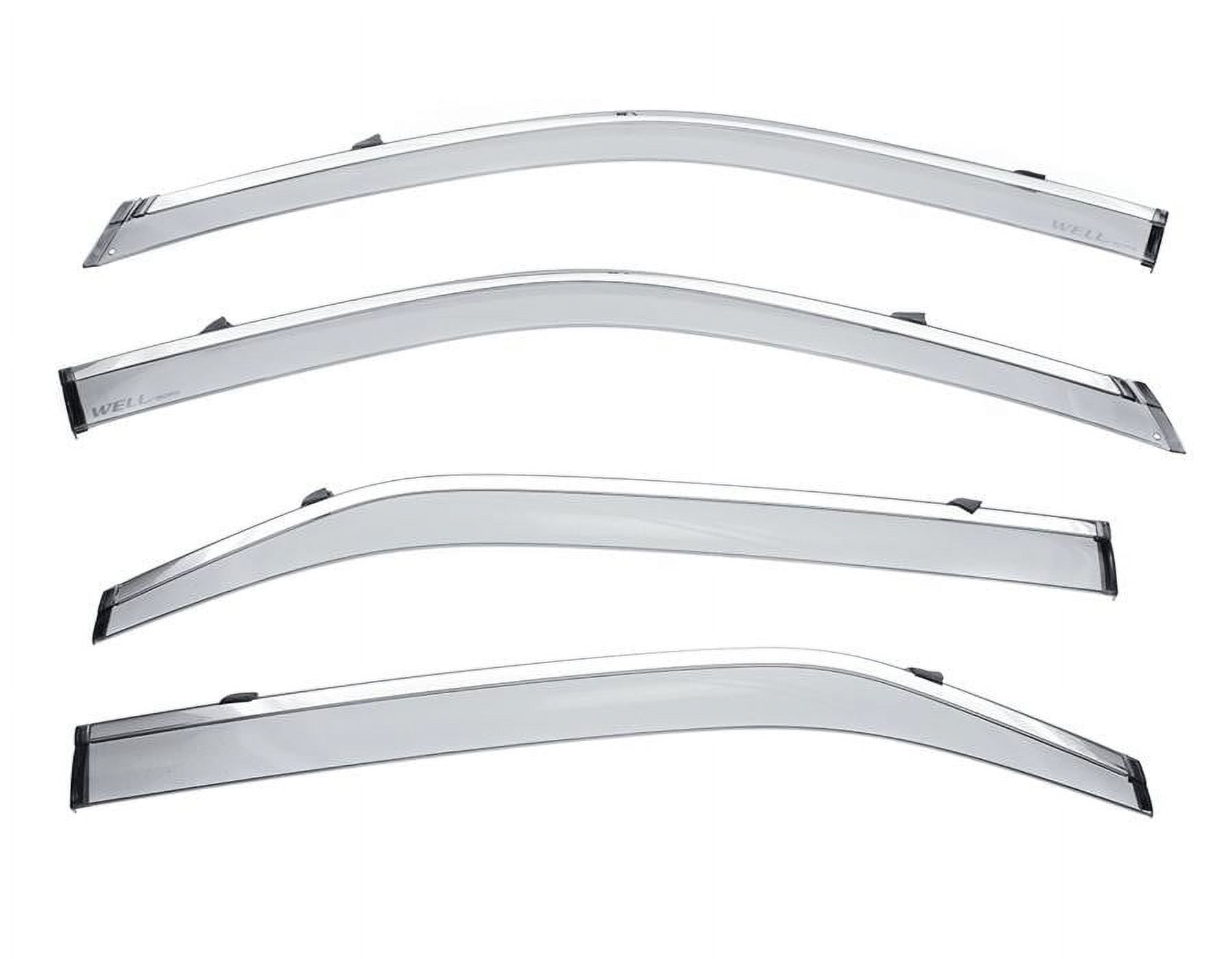 Wellvisors Side Window Visors Wind Deflectors Rain Guard With Chrome ...