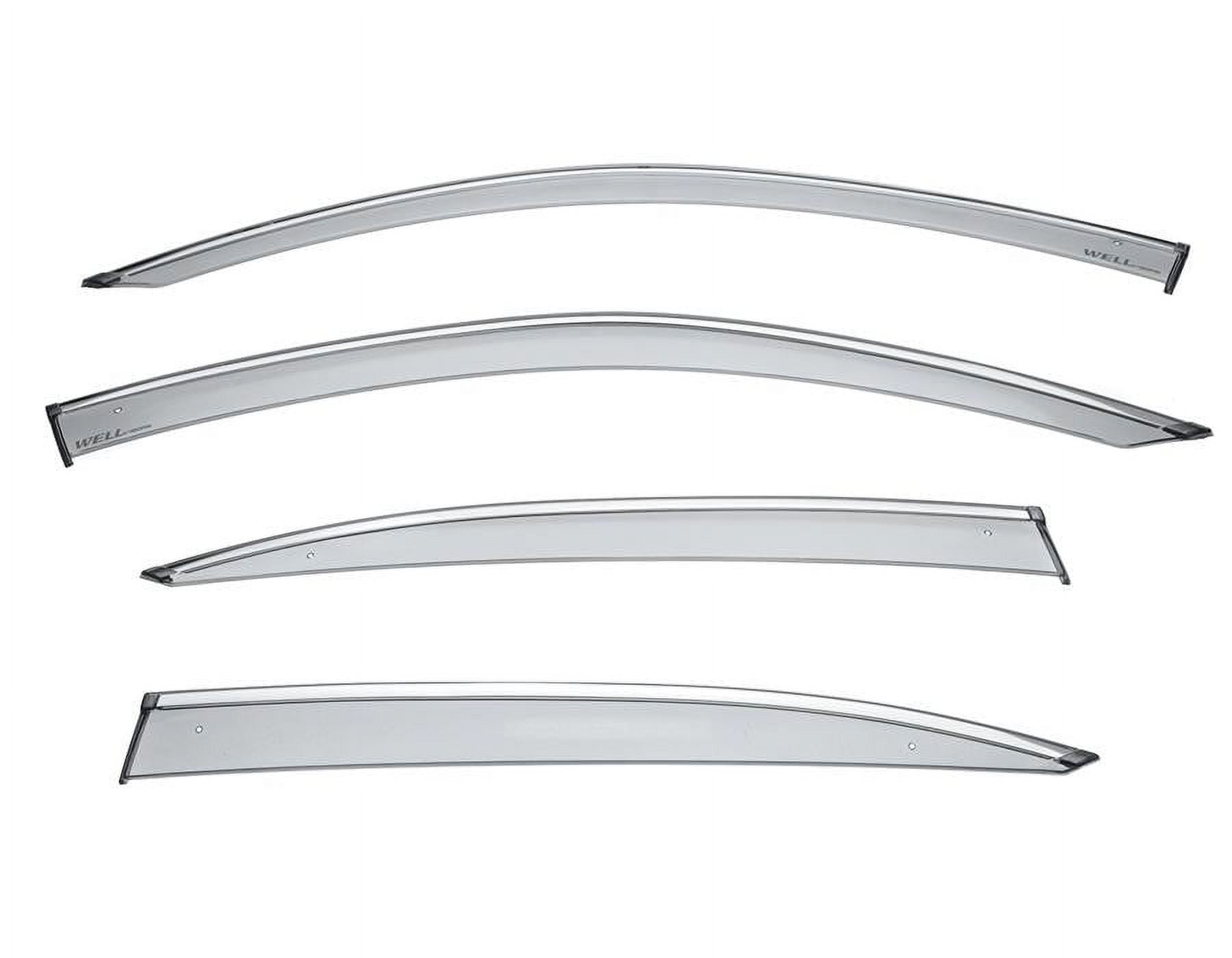Wellvisors Side Window Visors Wind Deflectors Rain Guard With Chrome ...