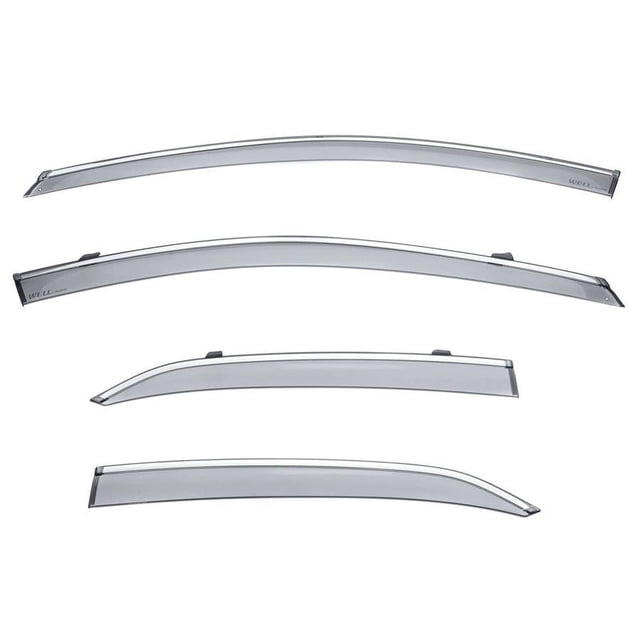 Wellvisors Side Window Visors Wind Deflectors Rain Guard With Chrome ...
