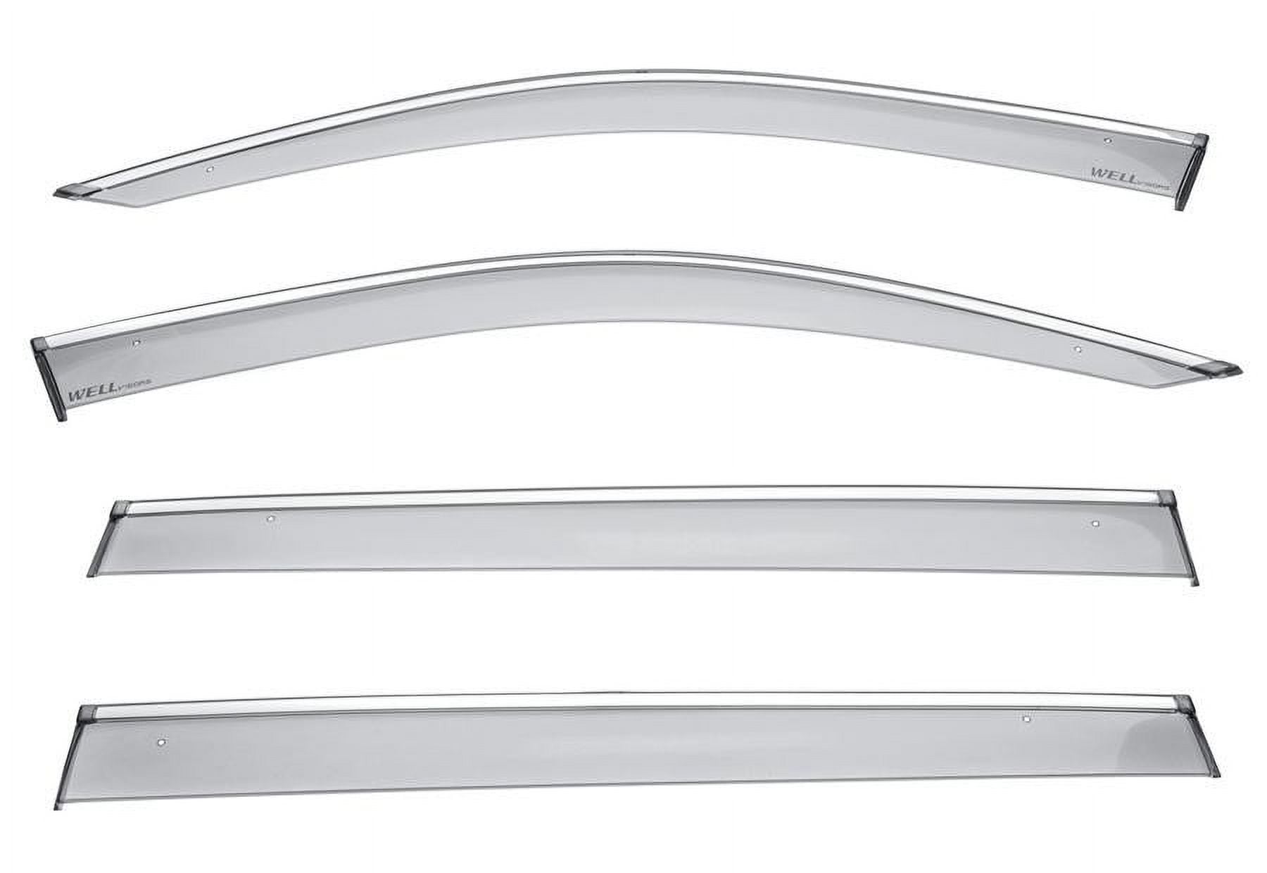 Wellvisors Side Window Visors Wind Deflectors Rain Guard With Chrome ...