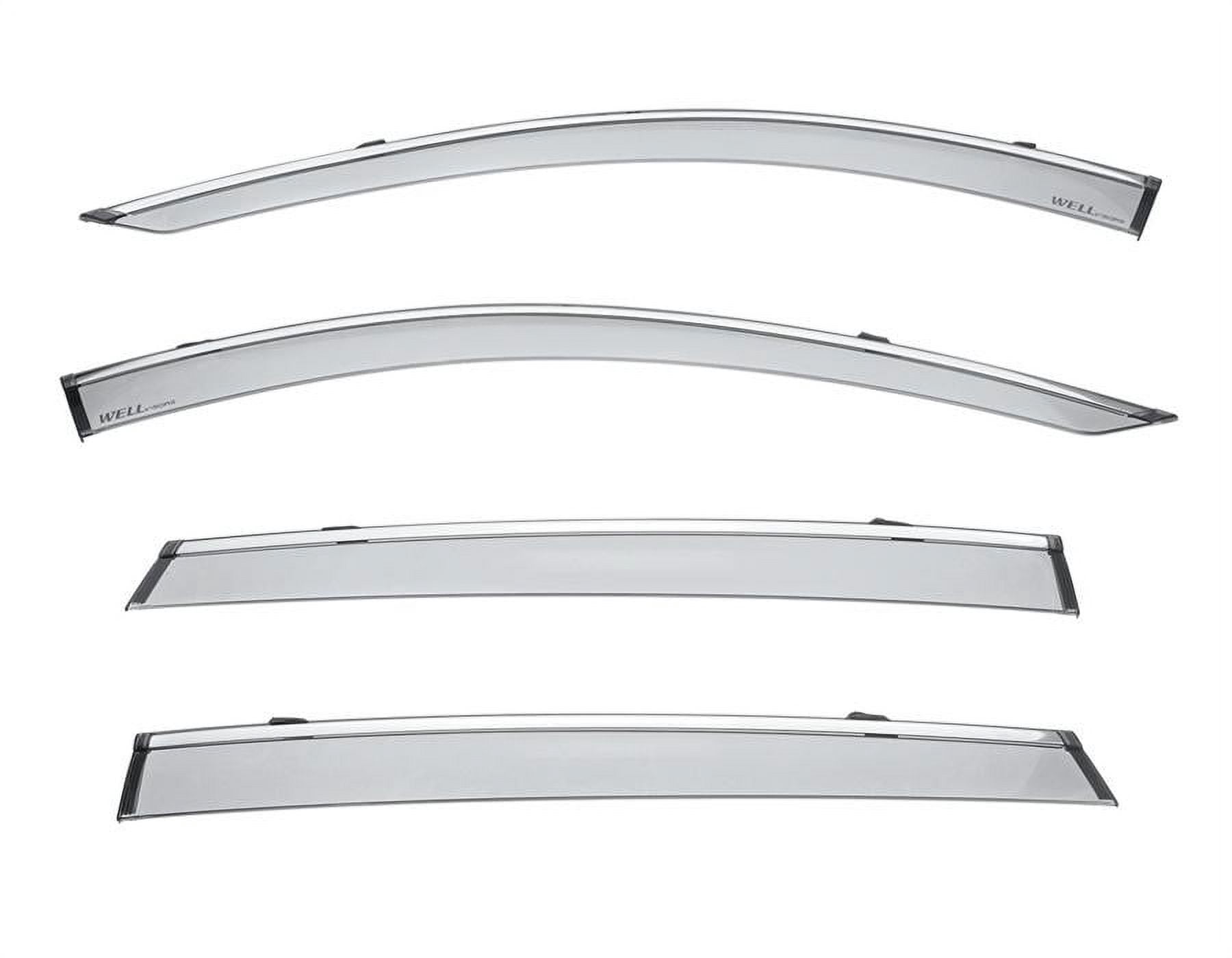 Wellvisors Side Window Visors Wind Deflectors Rain Guard With Chrome ...