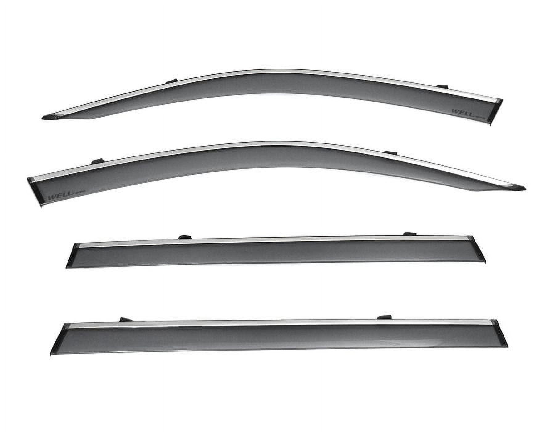 Wellvisors Side Window Visors Wind Deflectors Rain Guard With Chrome ...