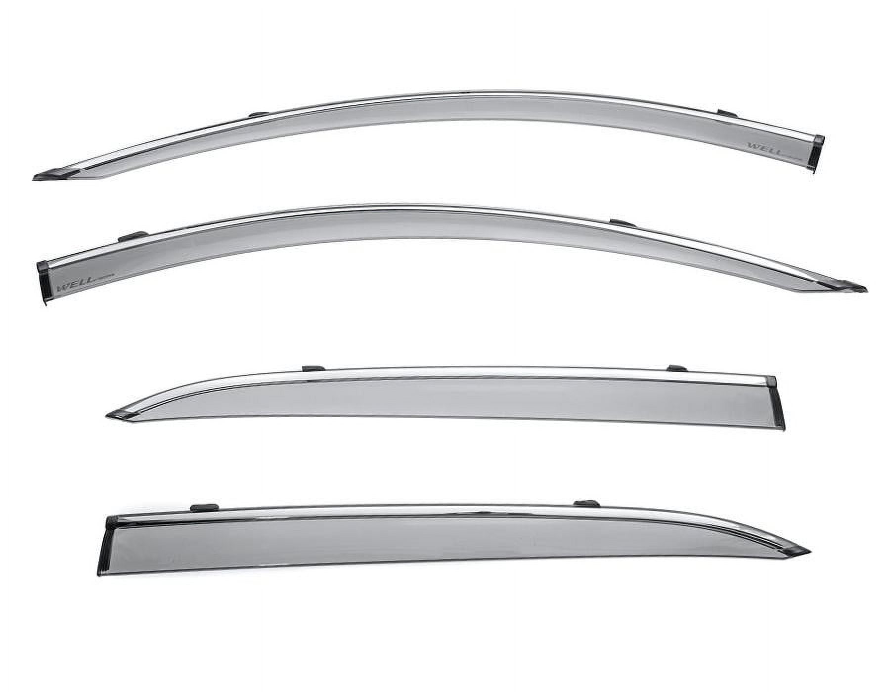 Wellvisors Side Window Visors Wind Deflectors Rain Guard With Chrome ...